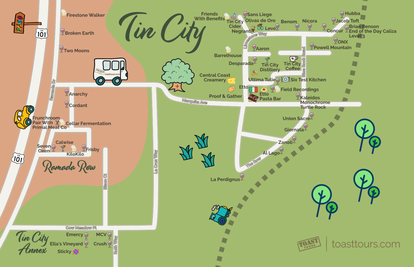 Tin City Paso Robles - Toast Tours